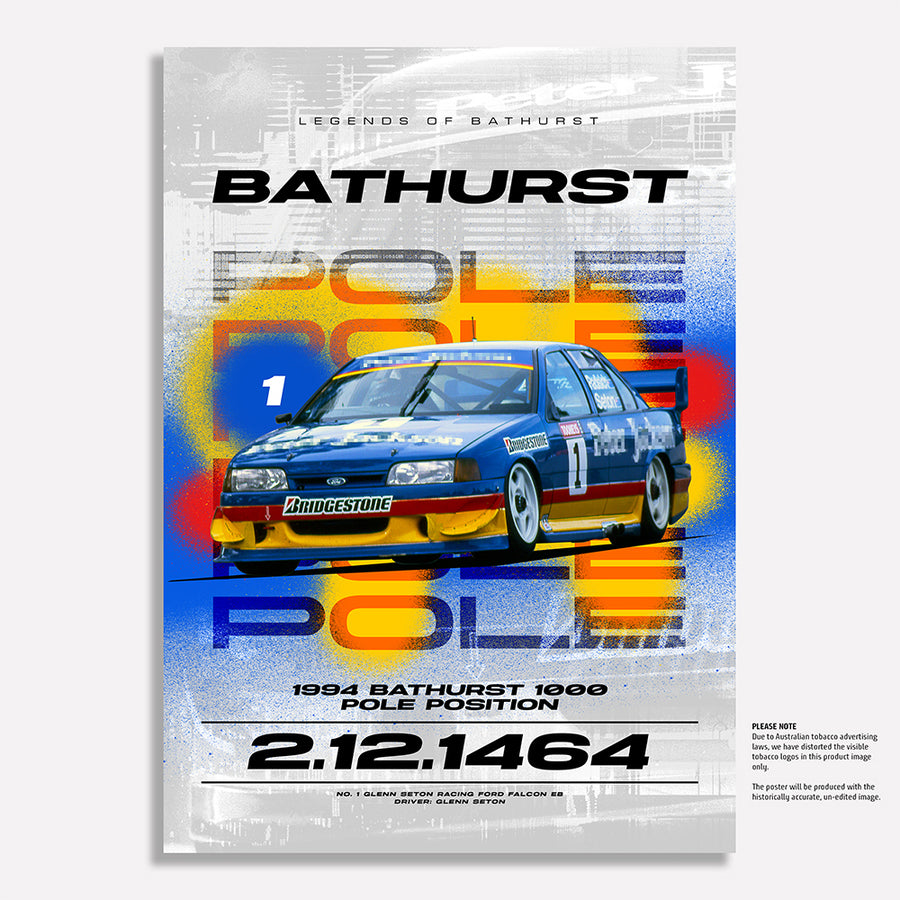 1994 Bathurst 1000 Pole Position Poster – Authentic Collectables